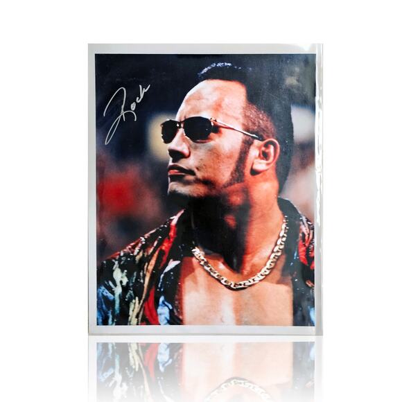 WWE | Other | Authenticated 20 Dwayne The Rock Johnson Autographed 8x10 ...